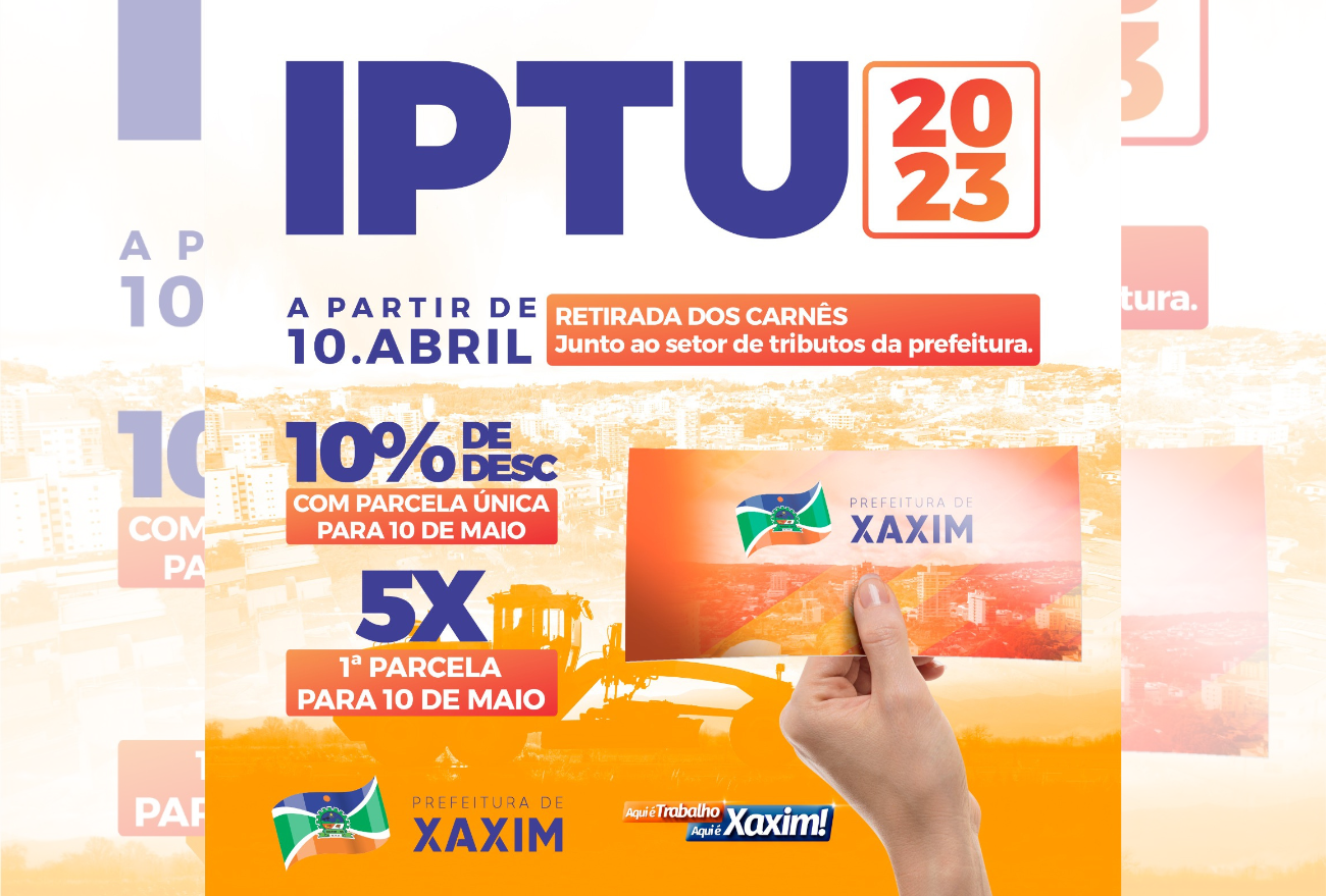 Prefeitura de Xaxim disponibiliza carnês para IPTU 2023 | Lance ... Prefeitura de Xaxim disponibiliza carnês para IPTU 2023 | Lance ...